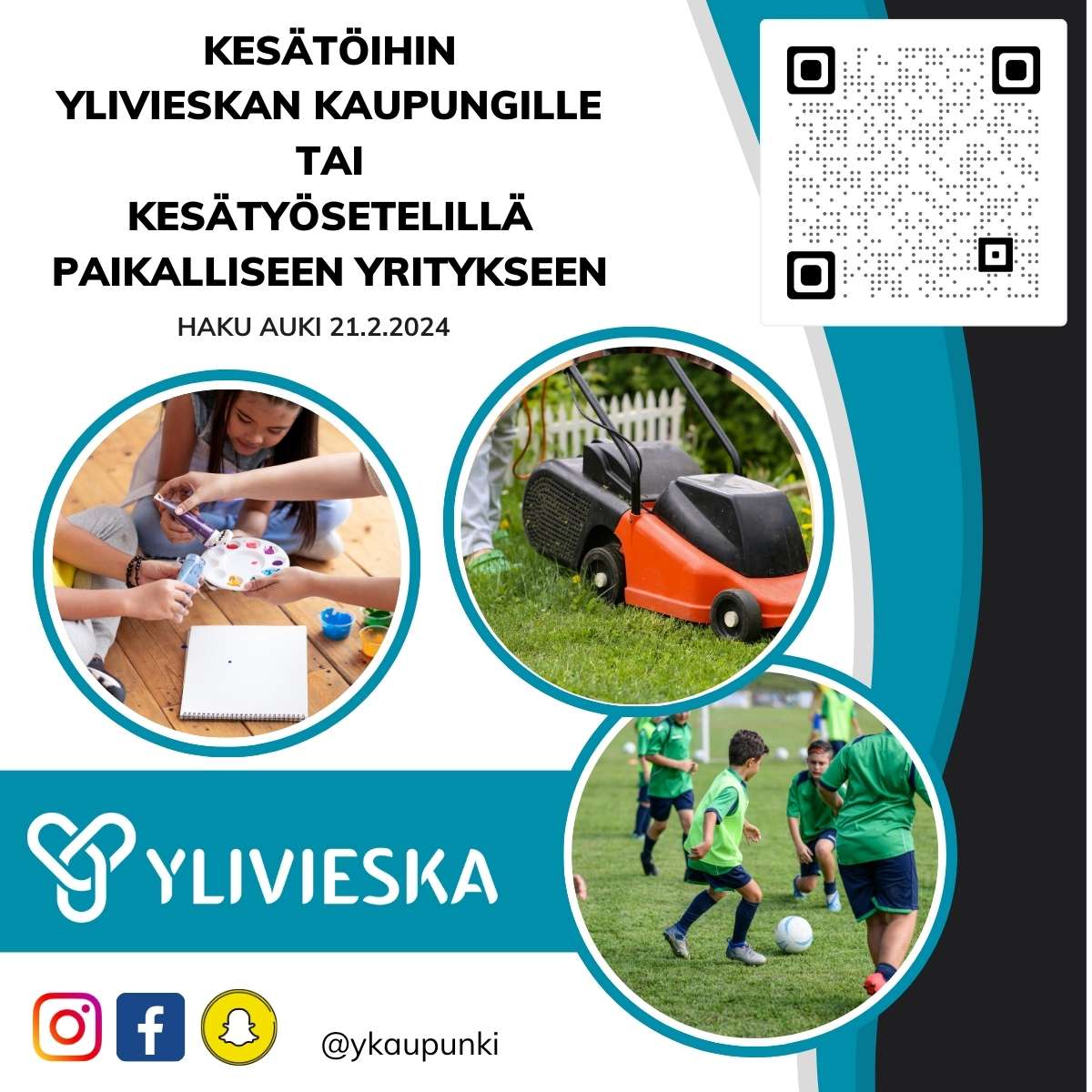 Ylivieskan kaupungin kesätyöt ja kesätyöseteli - Ylivieskan kaupunki